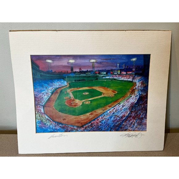 Boston Red Sox | Art | Charlie Wang Signed Print Of Fenway Park 7x15 ...